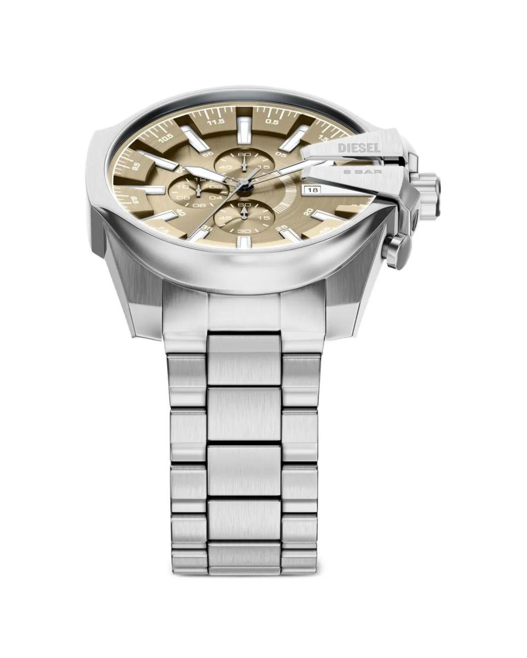 DIESEL Mega Chief Slim 48Mm Watch in Metallic for Men | Lyst