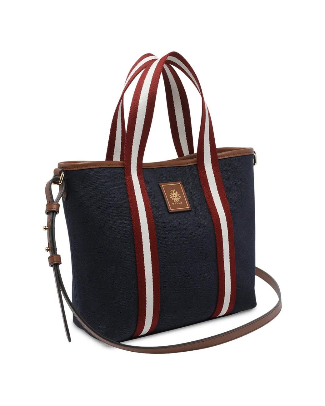 Bally Logo-Stripe Tote Bag in Black | Lyst
