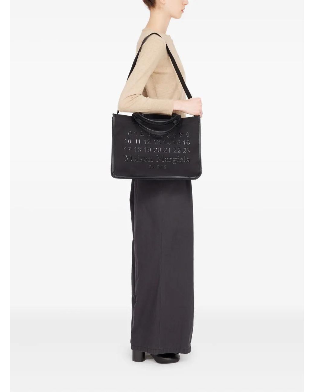 Maison Margiela Small Cabas Tote Bag in Black | Lyst