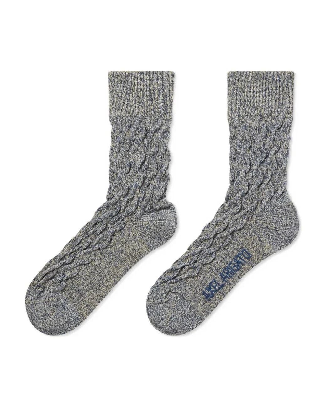Axel Arigato Cable-Knit Socks in Gray | Lyst