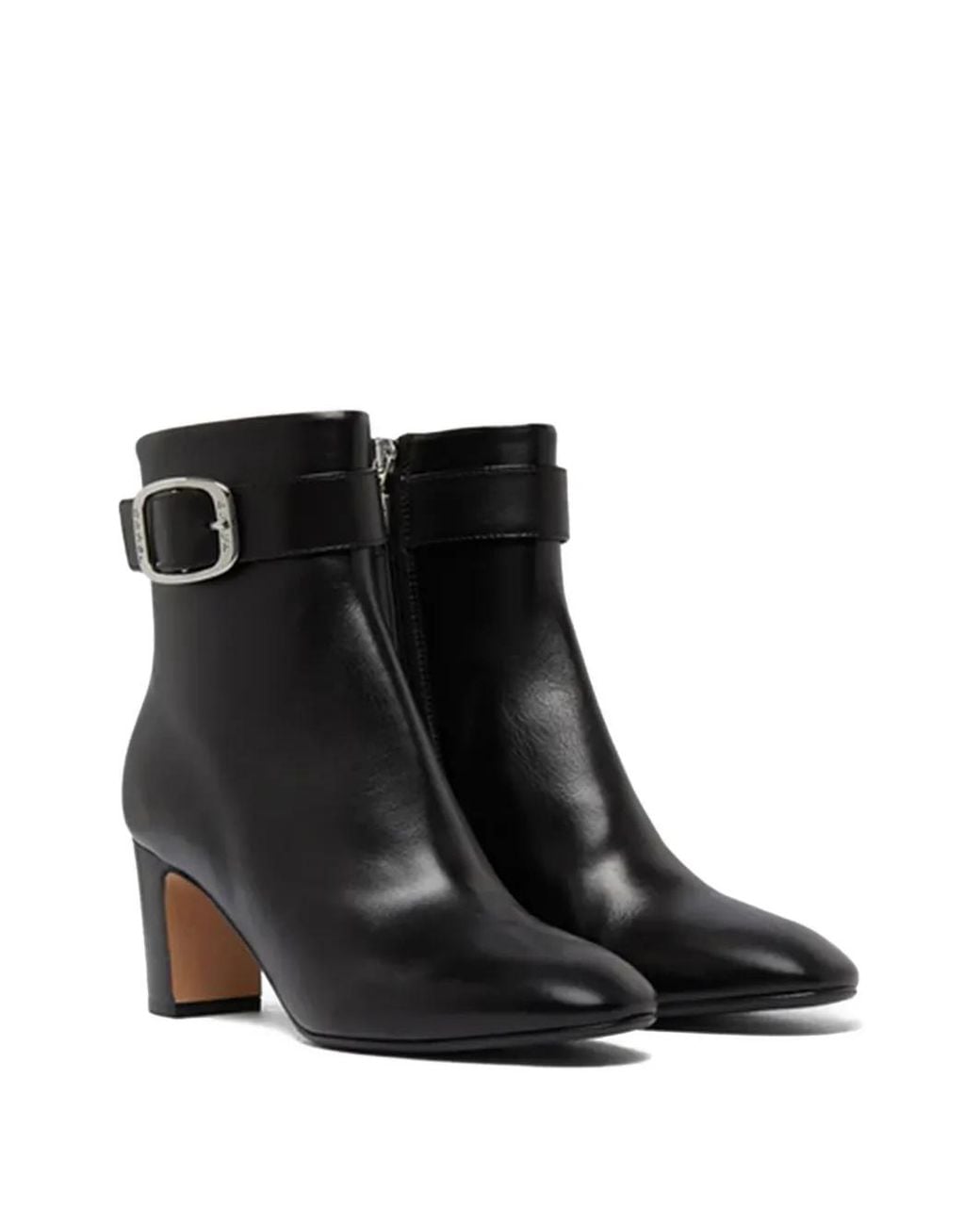 CAREL PARIS Thelma Buckle Boots in Black | Lyst