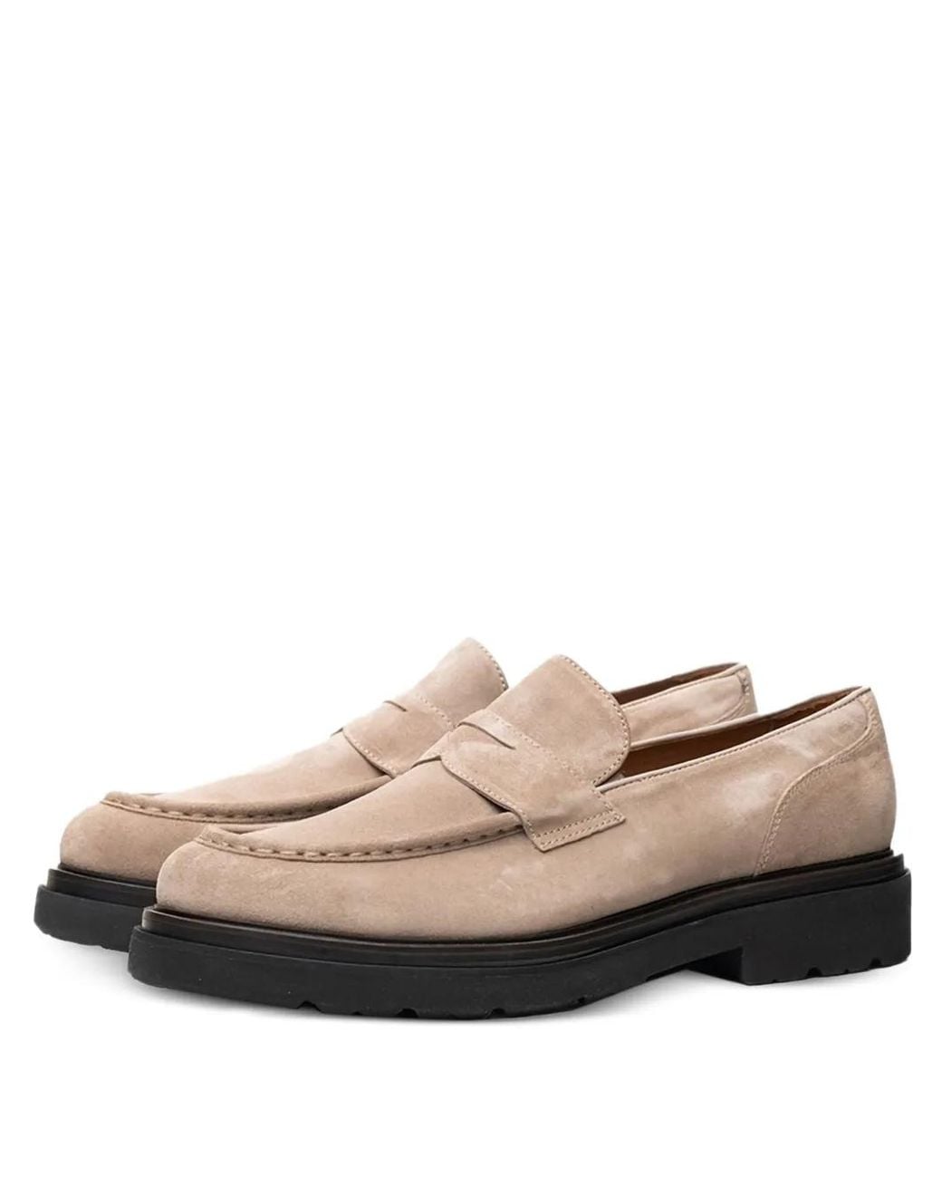 Poche Paris Panelled Cipele Loafers in Natural for Men | Lyst UK