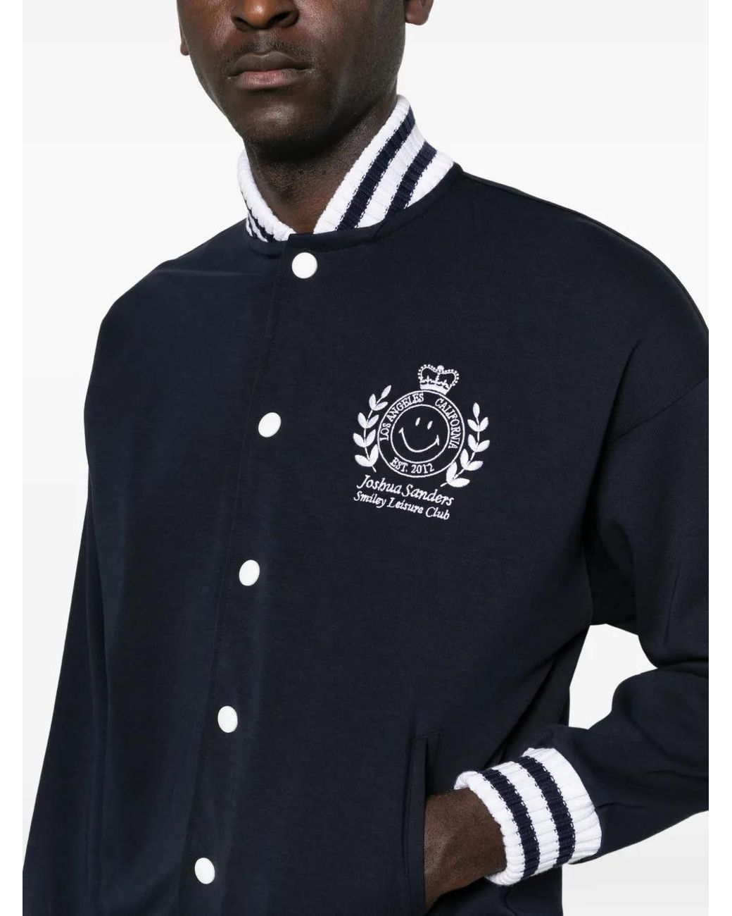 Joshua Sanders X Smiley Logo-Detail Bomber Jacket in Blue for Men | Lyst UK