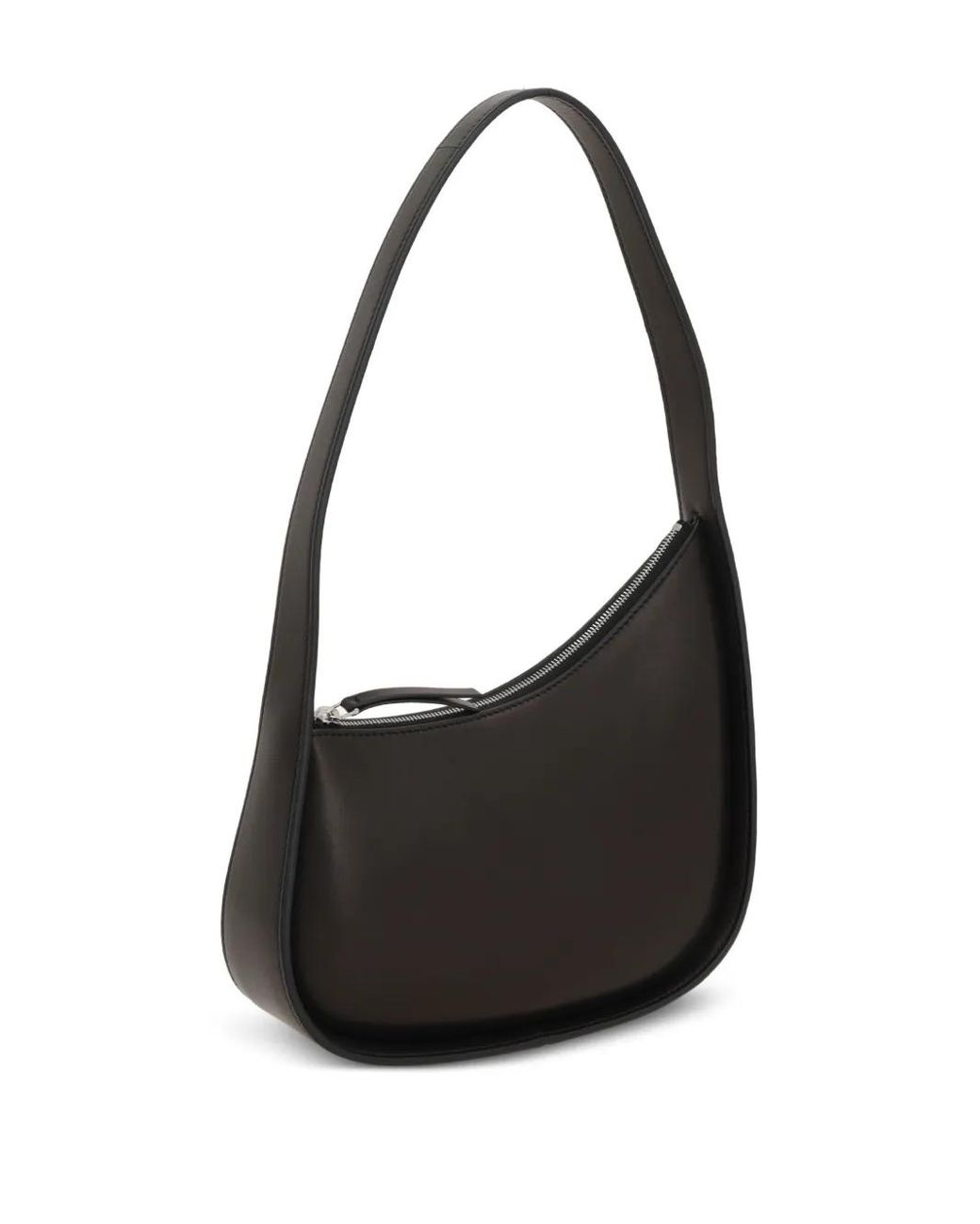 The Row Crescent Zip Shoulder Bag in Black | Lyst