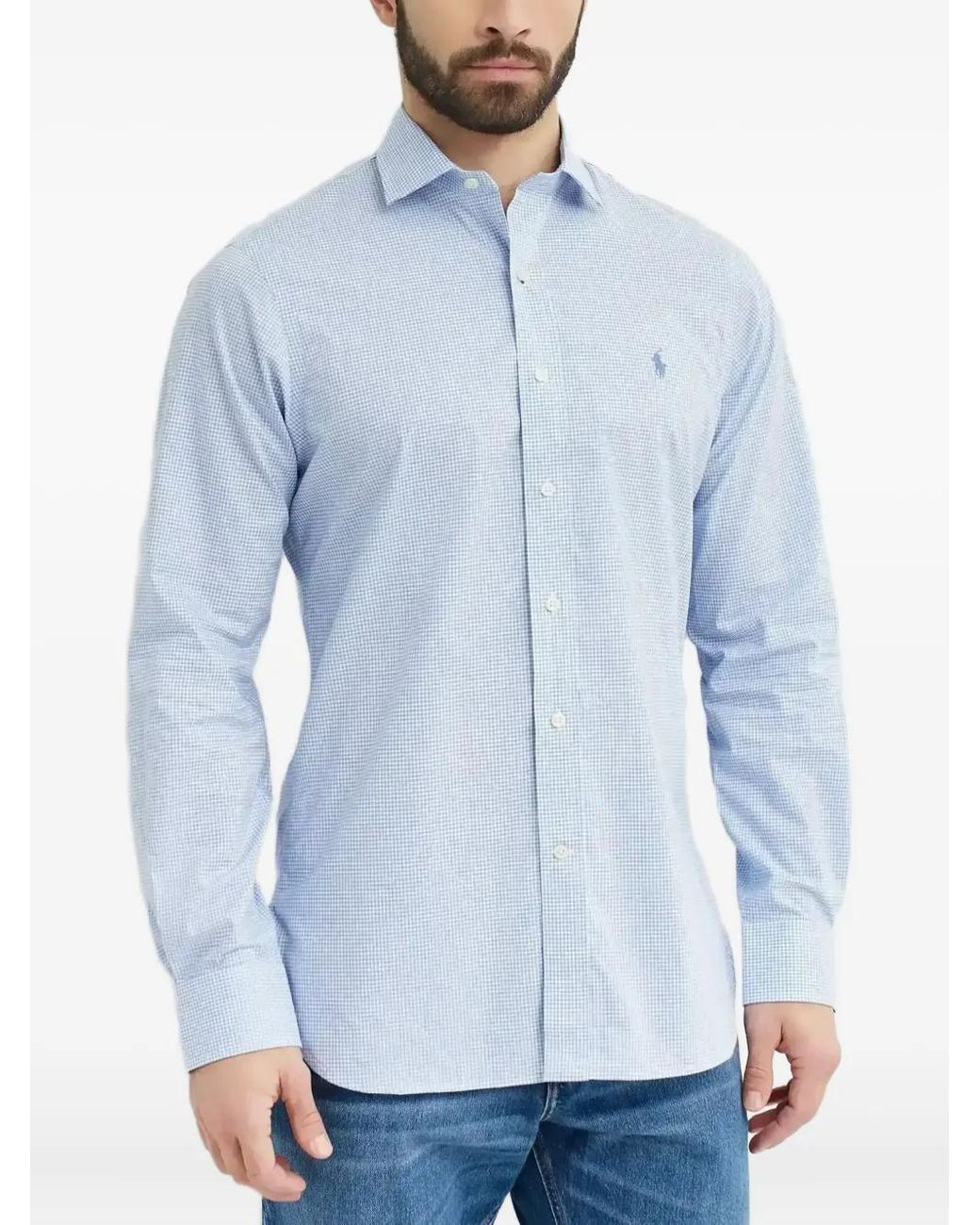 Polo Ralph Lauren Check-Pattern Shirt in Blue for Men | Lyst UK