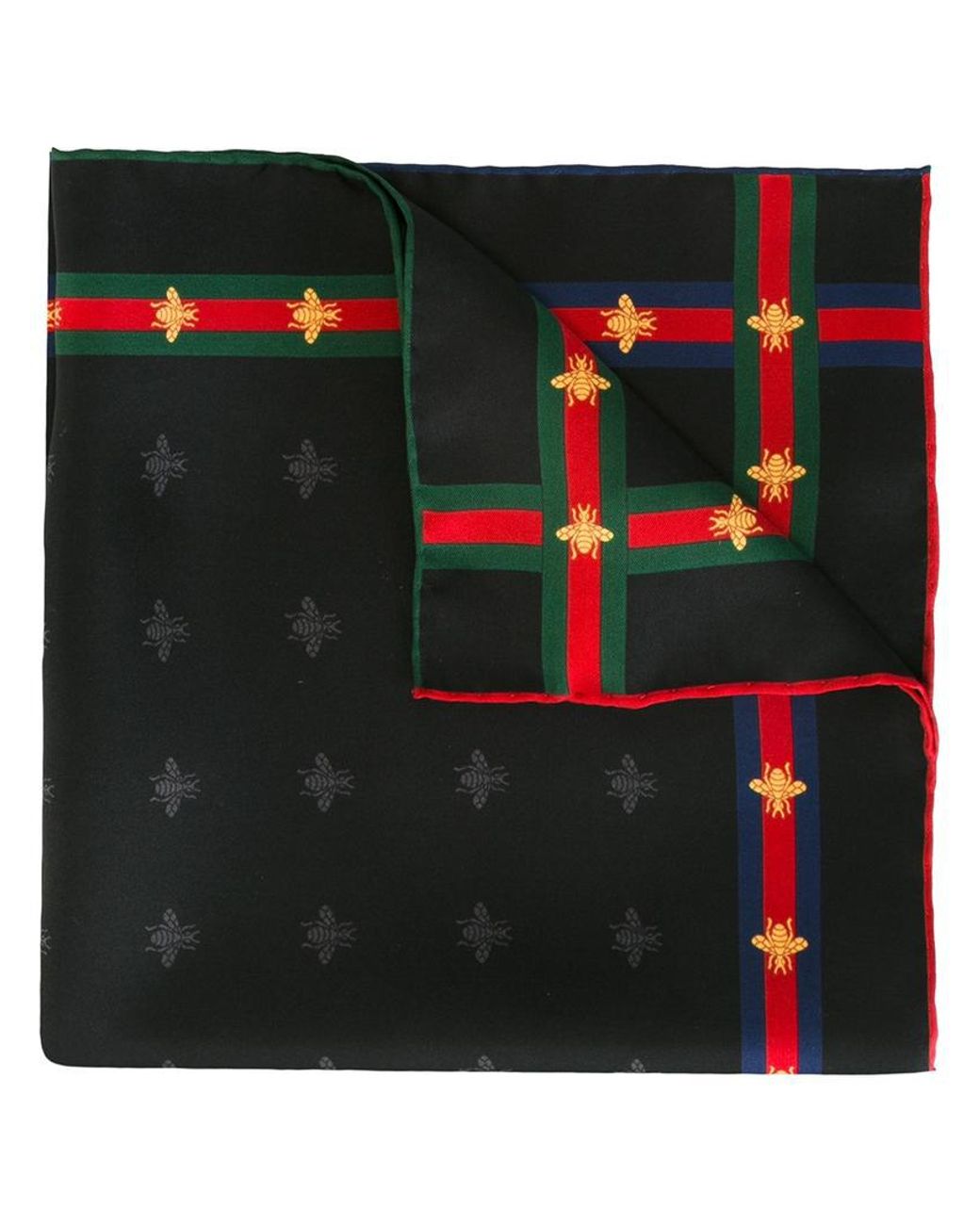Gucci Bees Pattern Pocket Square in Black for Men | Lyst