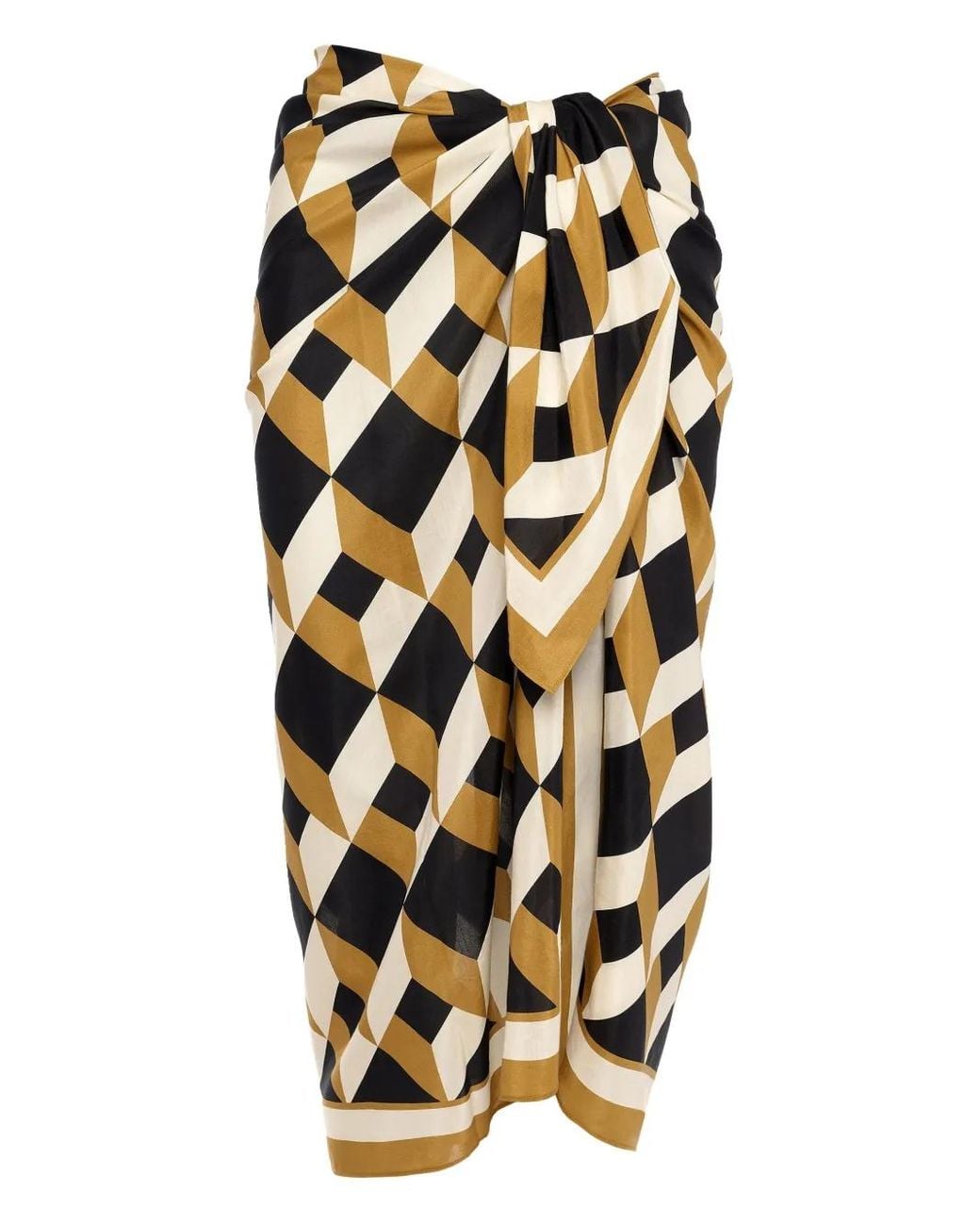 Eres Vibration Silk Pareo Skirt in Black | Lyst