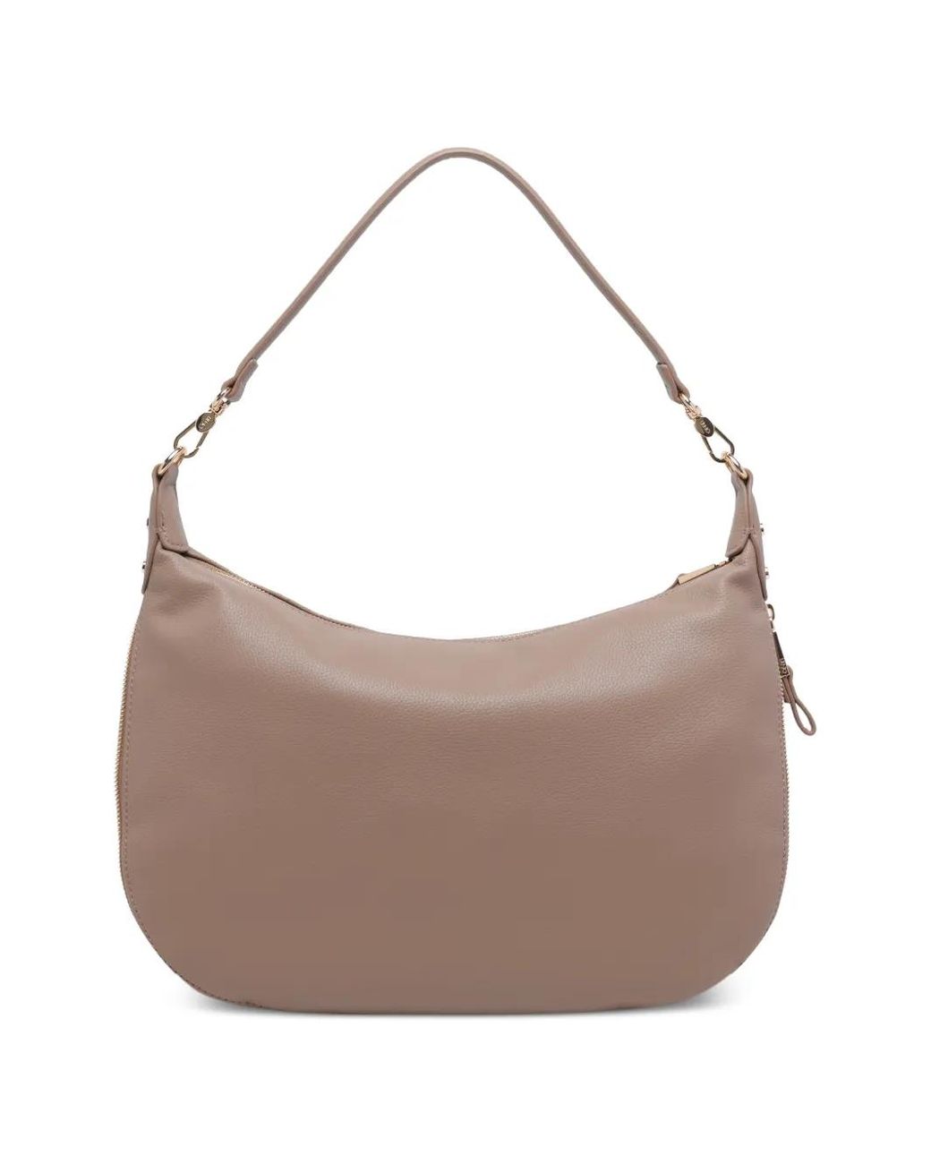 Liu Jo Logo Zip Shoulder Bag in Brown | Lyst