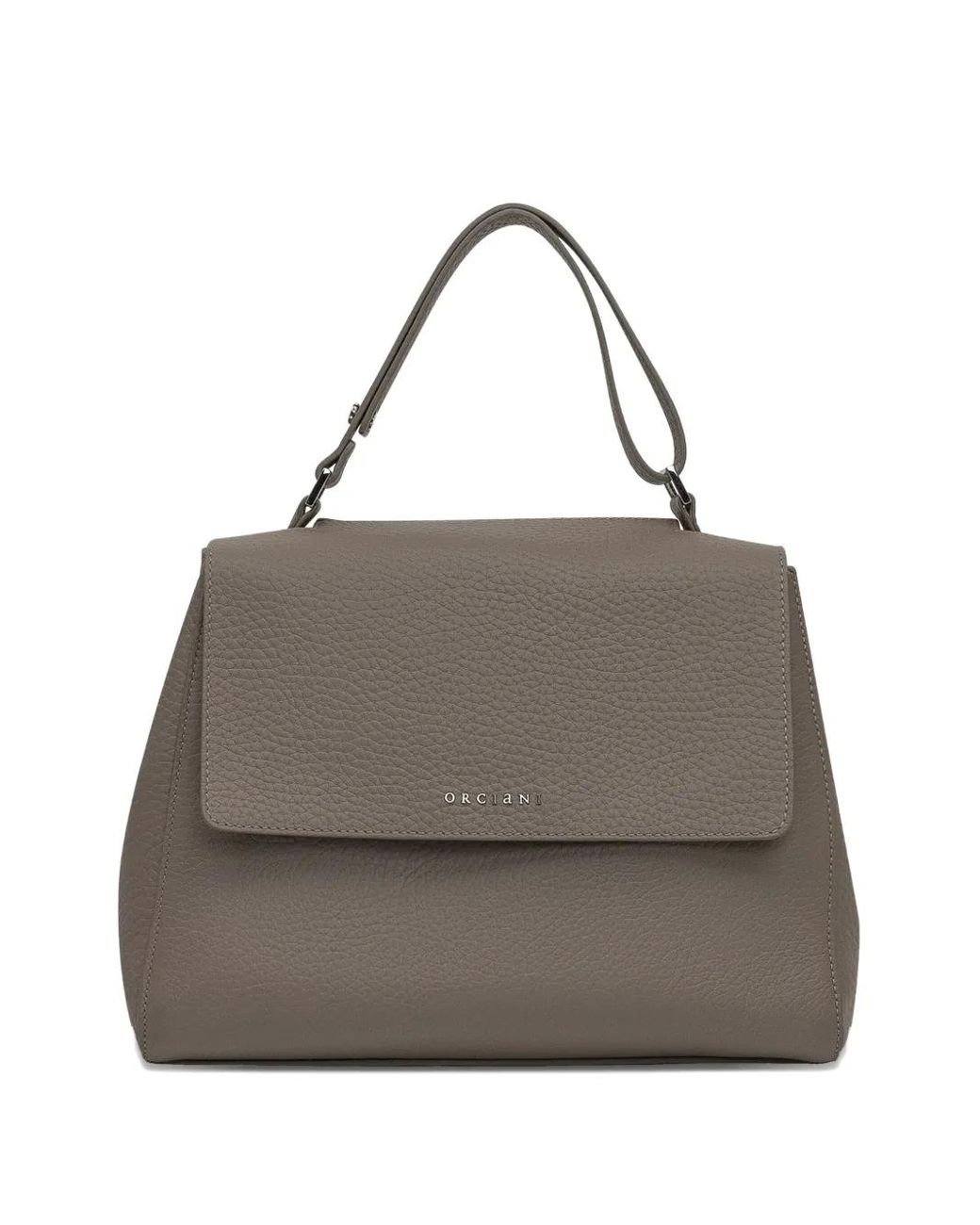 Orciani Medium Sveva Soft Pebble-Grain Tote Bag in Gray | Lyst