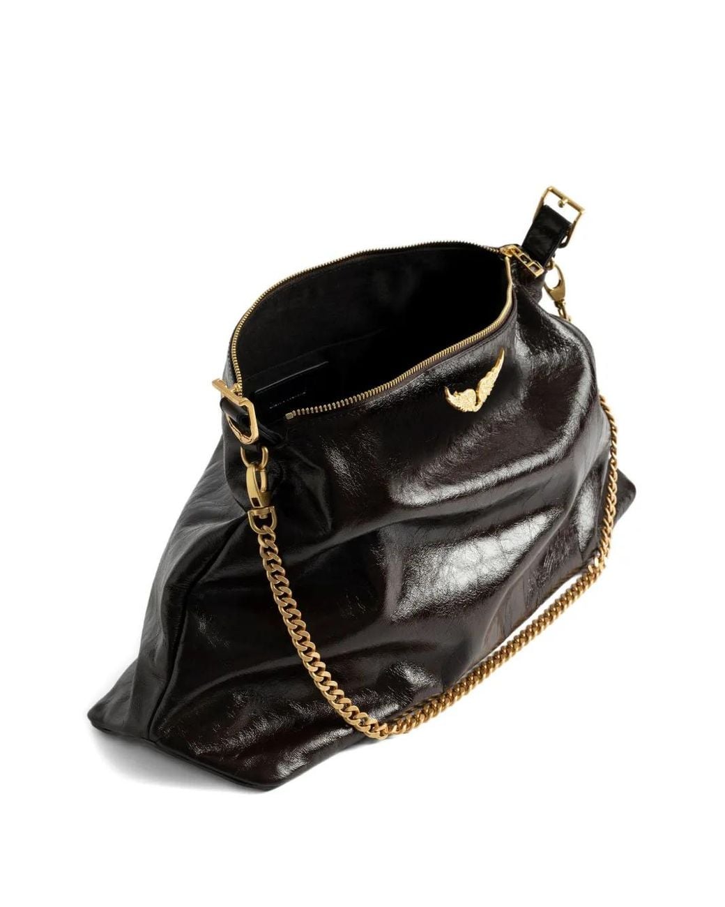 Zadig & Voltaire Jim Chain-Embellished Shoulder Bag in Black | Lyst UK