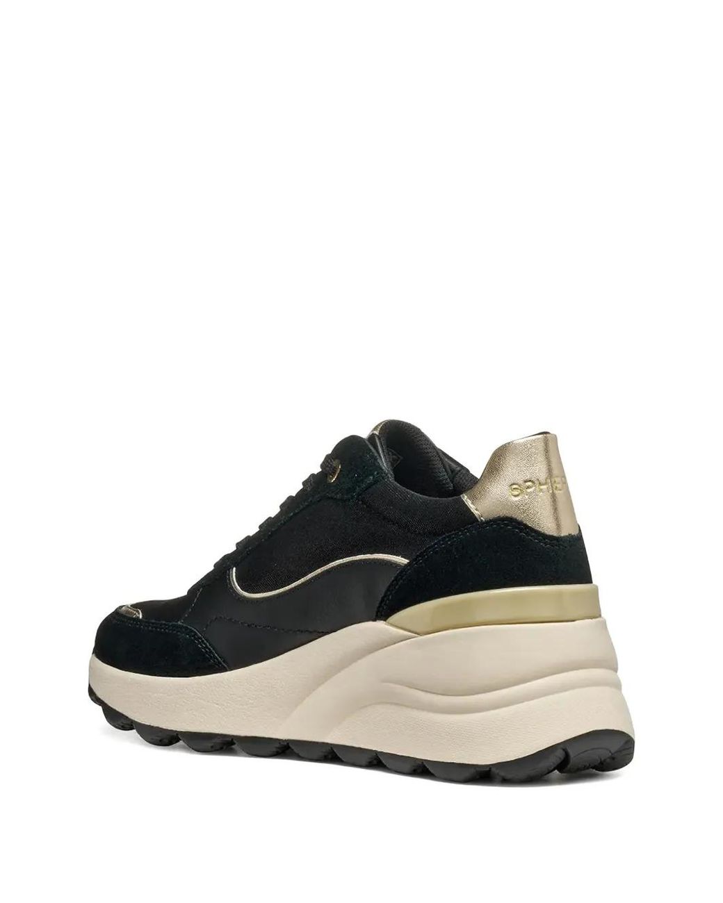 Geox Spherica Platform Sneakers in Black | Lyst