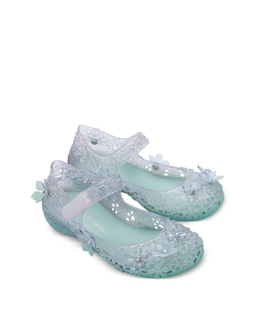 Melissa X Susan Fang Luna Bloom Floral-Appliqué Ballet Flats in Blue | Lyst