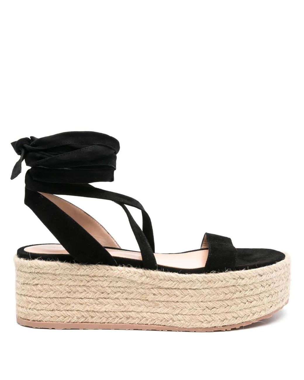 Gianvito Rossi スエード エスパドリーユ ブラック | Lyst Gianvito Rossi スエード エスパドリーユ ブラック | Lyst