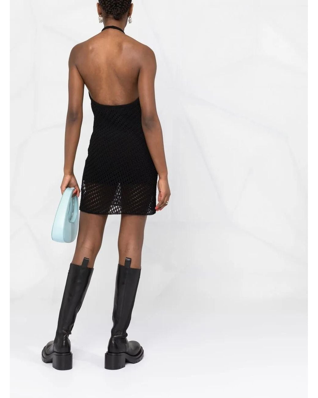 1017 ALYX 9SM Mini Crochet-Design Dress in Black | Lyst