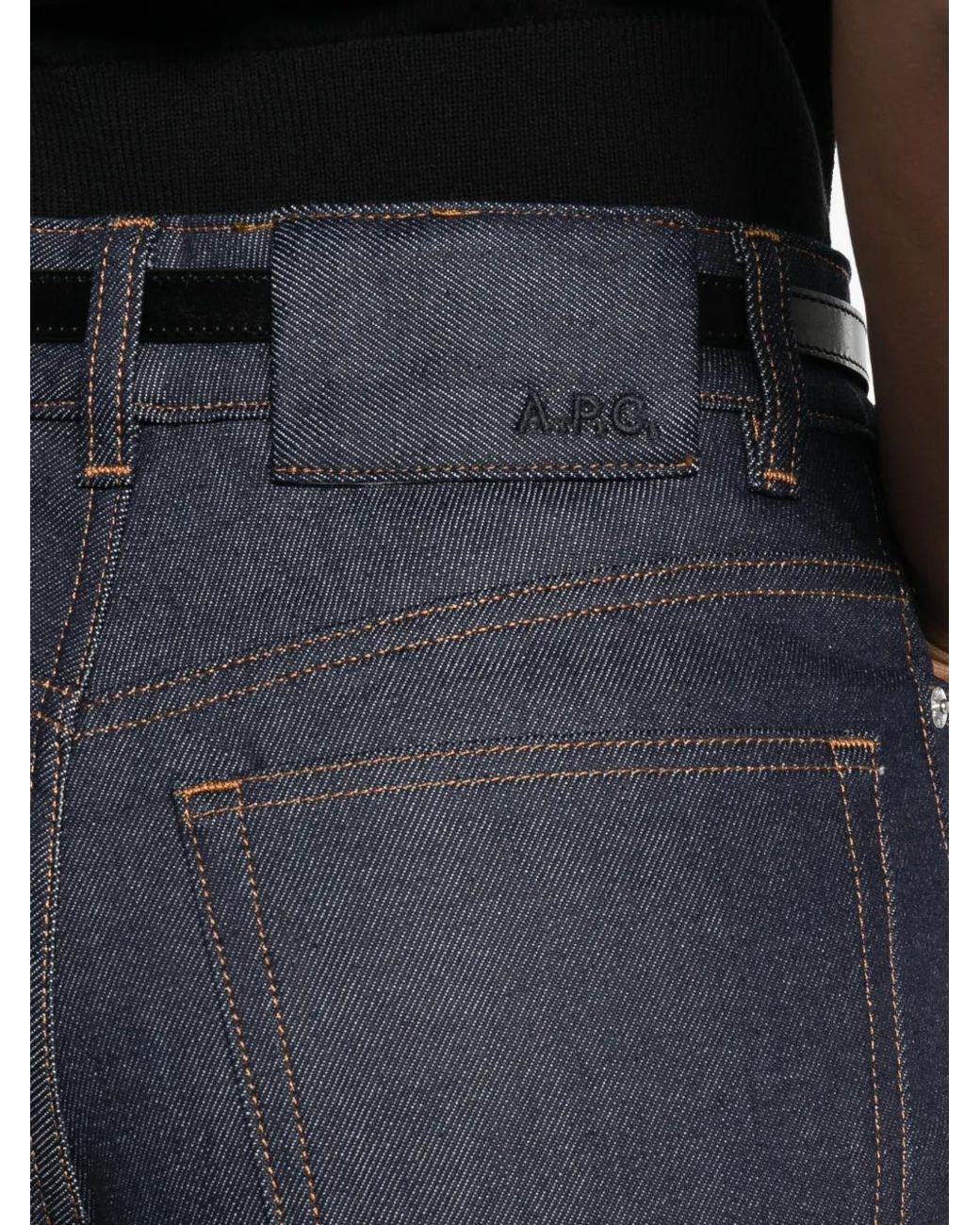 A.P.C. Logo-Embroidered Jeans in Blue | Lyst UK