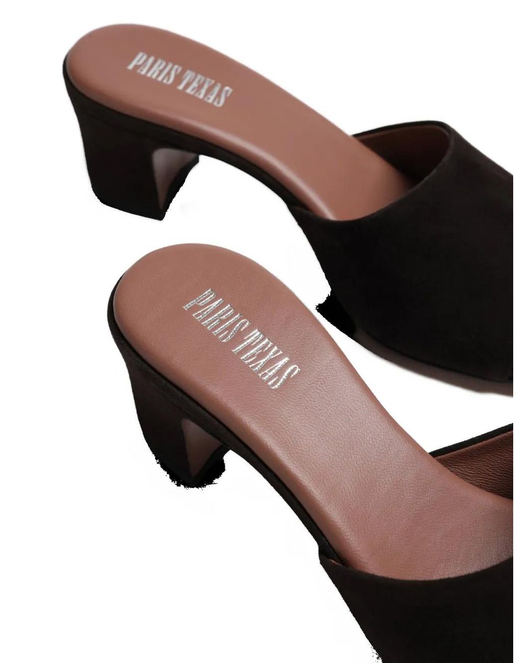 Paris Texas Ava Block-Heel Mules in Brown | Lyst UK