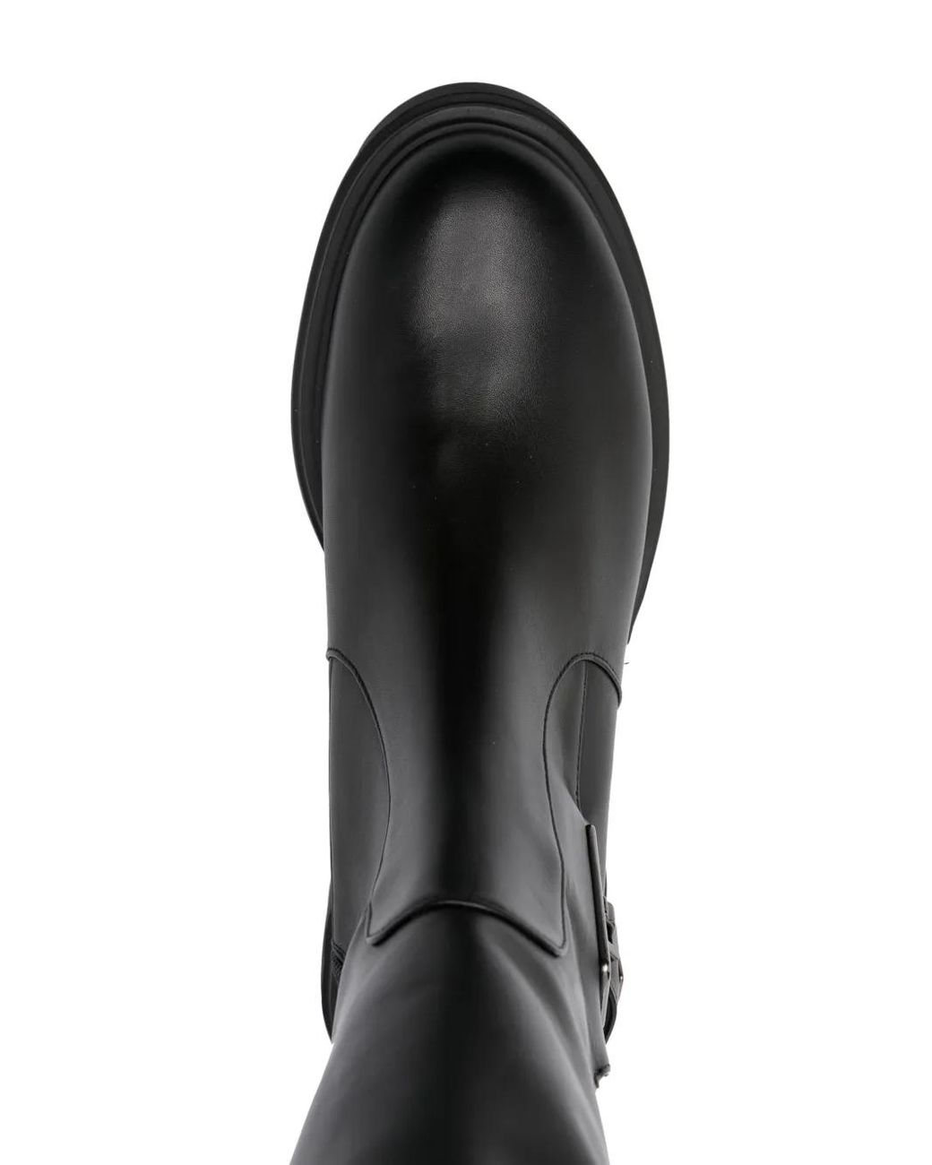 Stuart Weitzman Soho Gia 75Mm Leather Boots in Black | Lyst