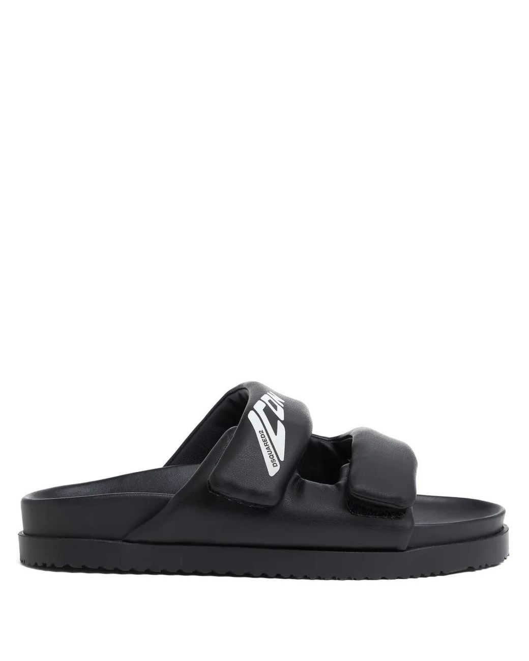 DSquared² Icon-Print Slides in Black | Lyst