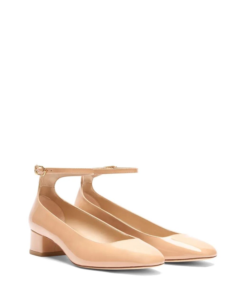 Stuart Weitzman 35Mm Jane Pumps in Natural | Lyst