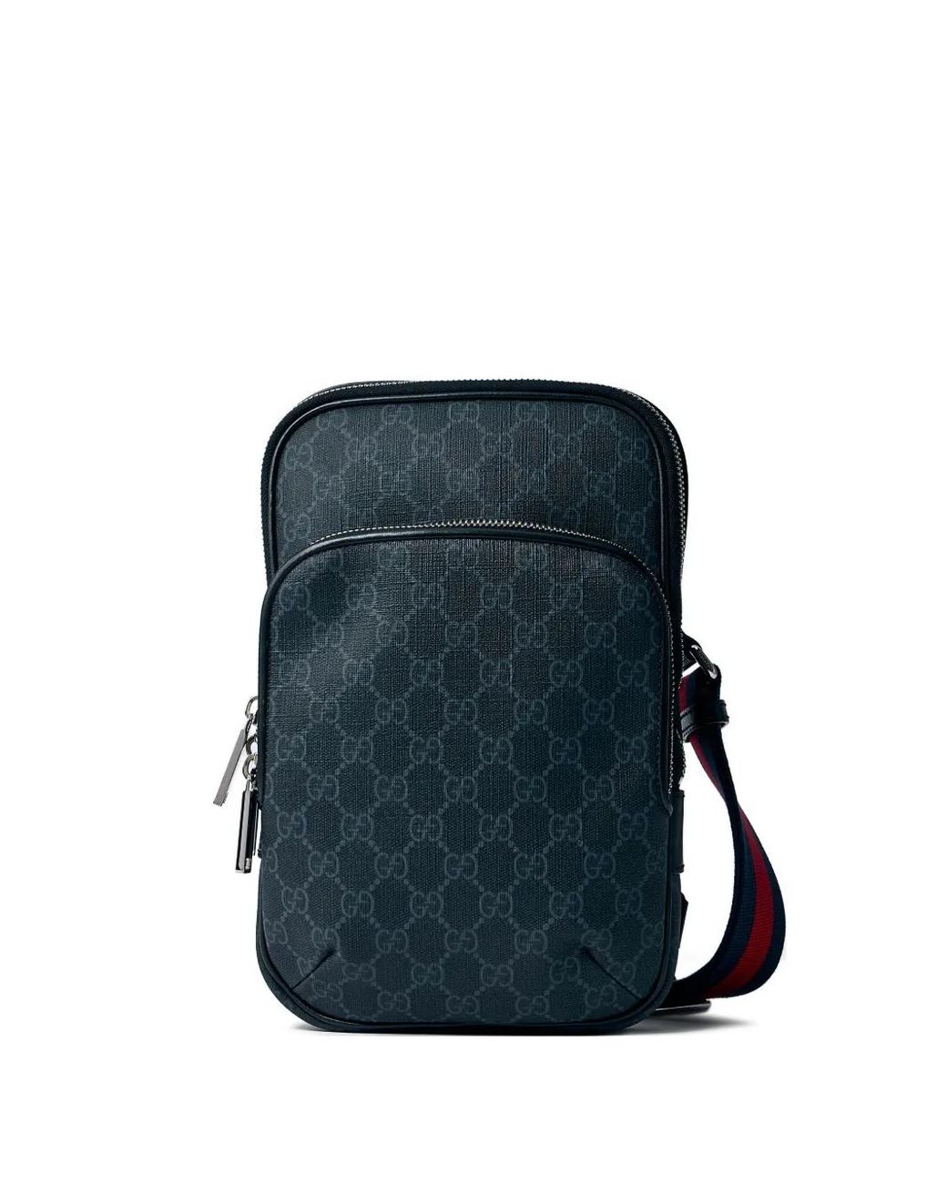 Gucci Small Gg Monogram Messenger Bag in Blue for Men | Lyst