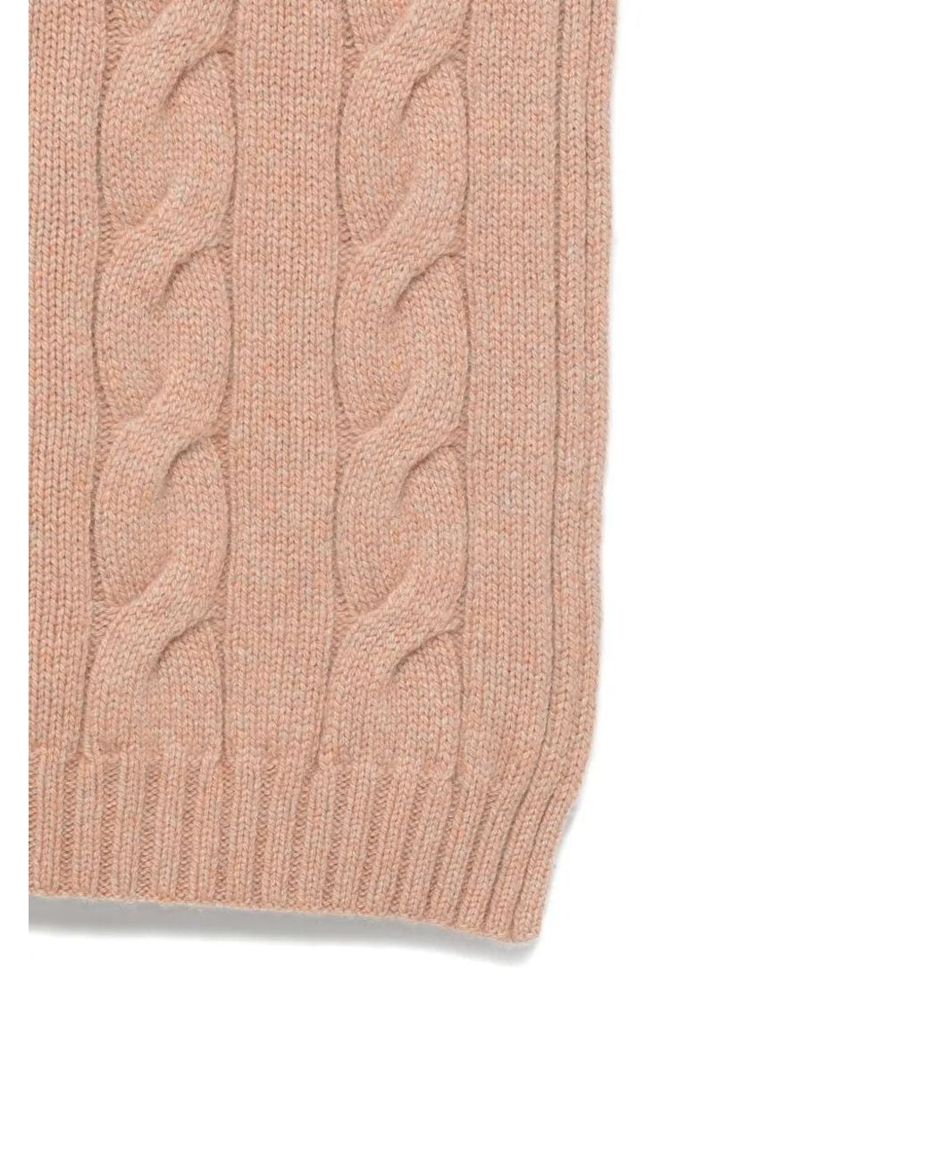 Loro Piana Napier Cable-Knit Scarf in White | Lyst