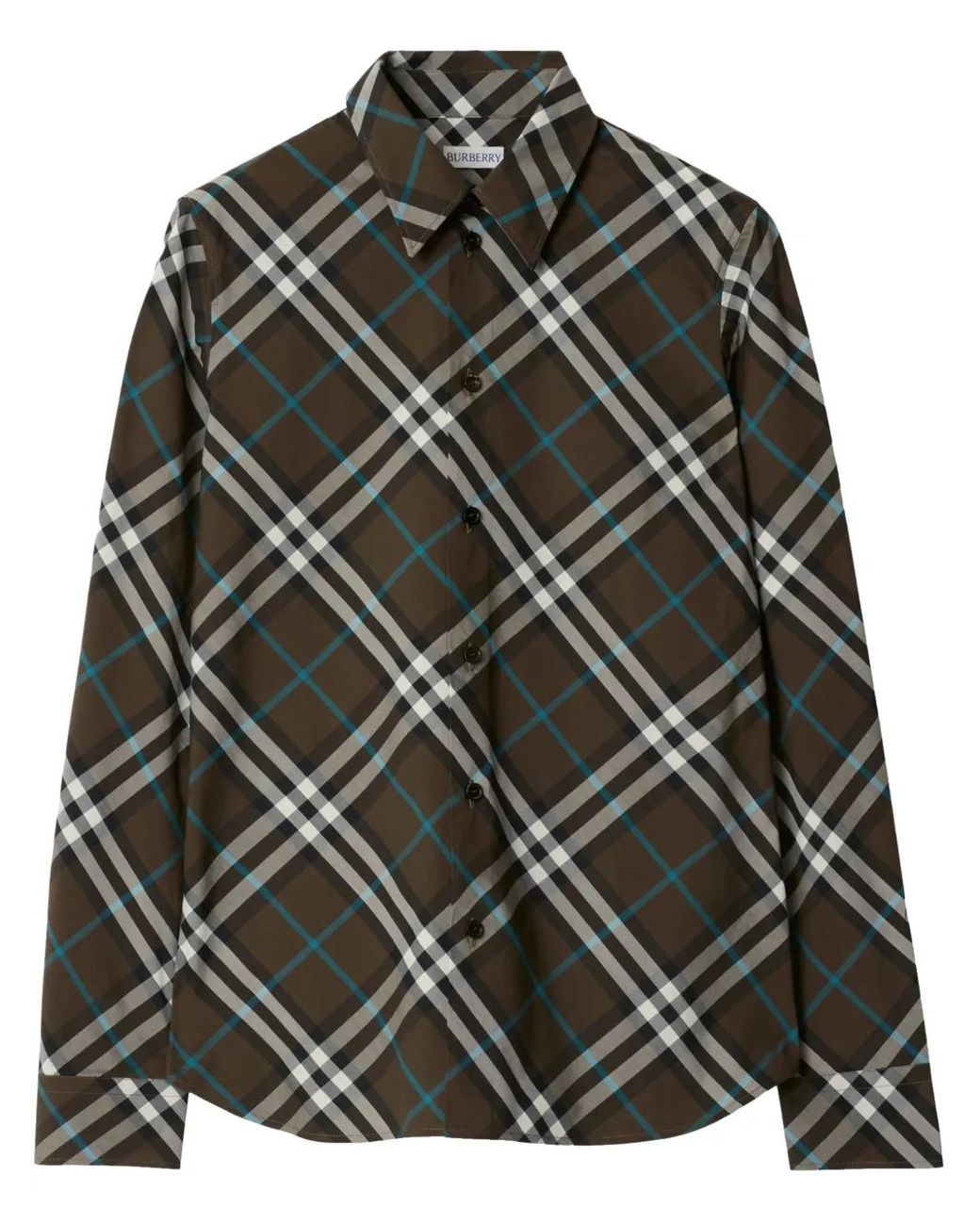 Burberry Checked Shirt in Black | Lyst UK
