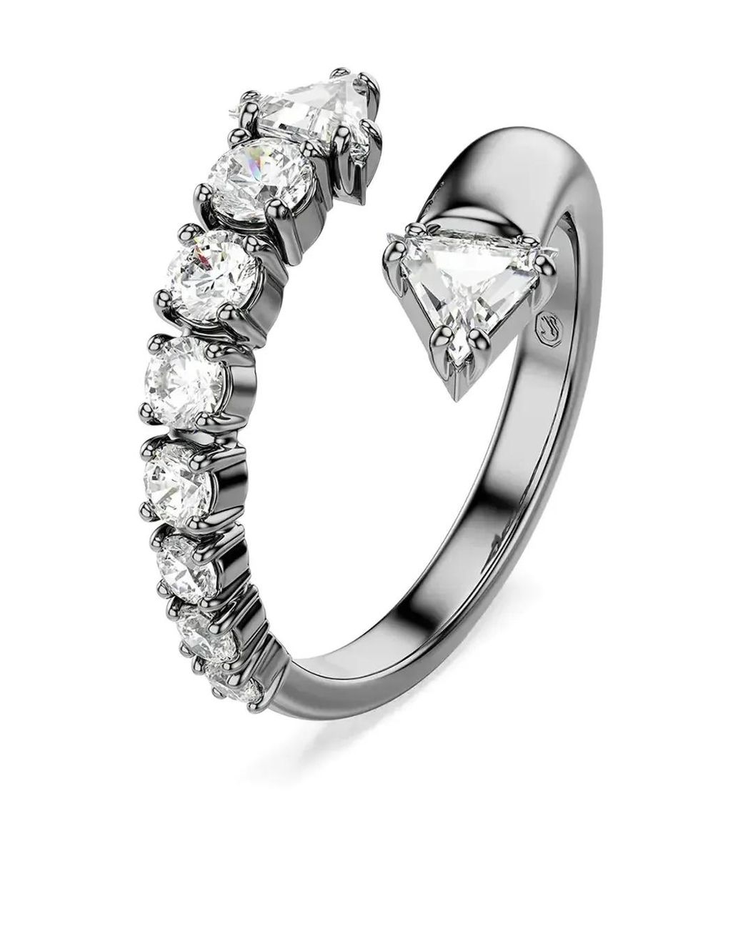 Swarovski Crystal Embellished Ring in Metallic | Lyst