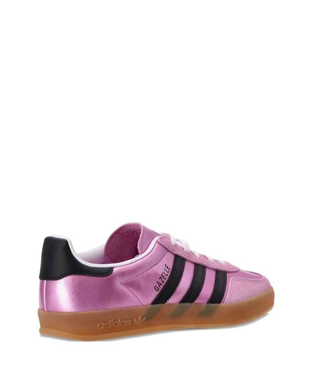adidas Gazelle Indoor Metallic Leather Sneakers in Pink | Lyst
