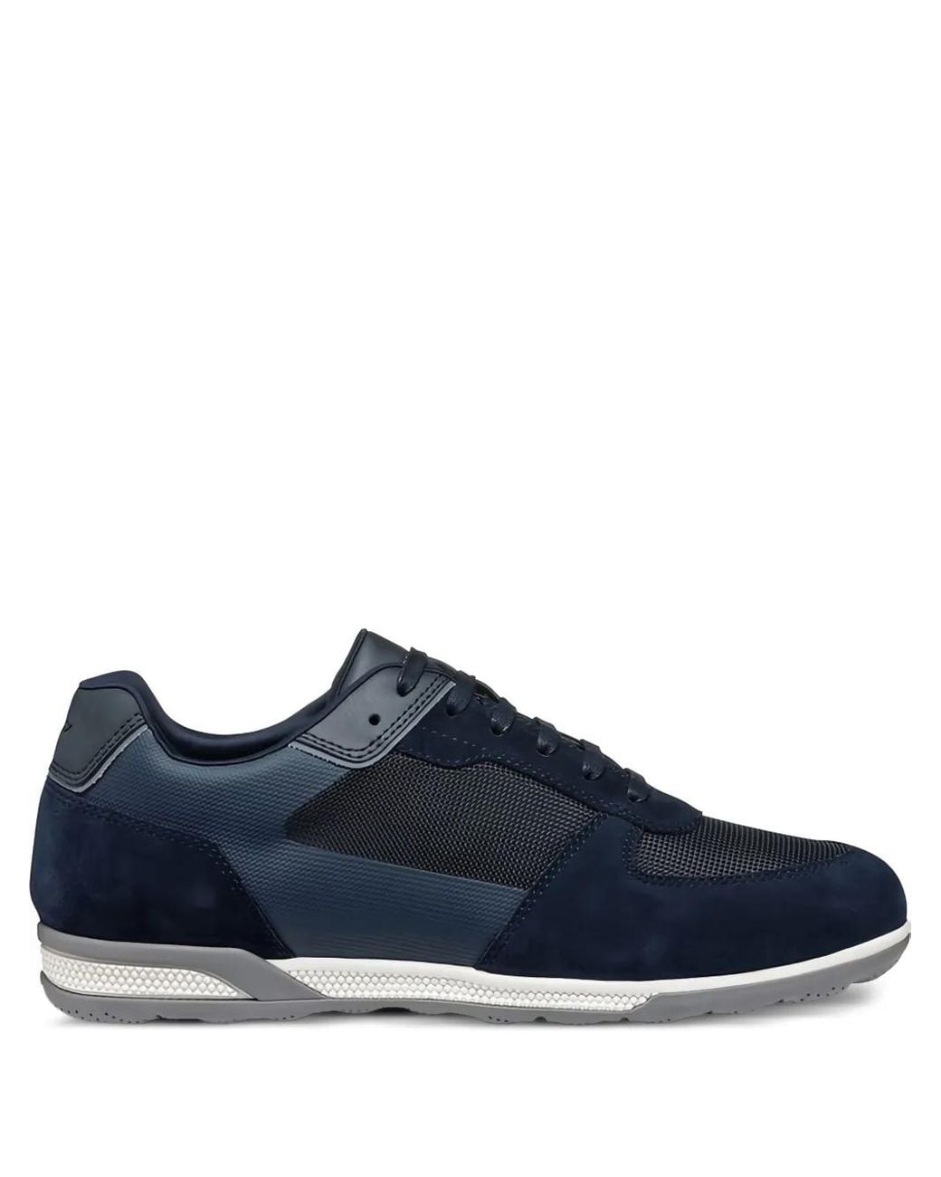 Geox Spherica Actif Mesh-Panel Suede Sneakers in Blue for Men | Lyst