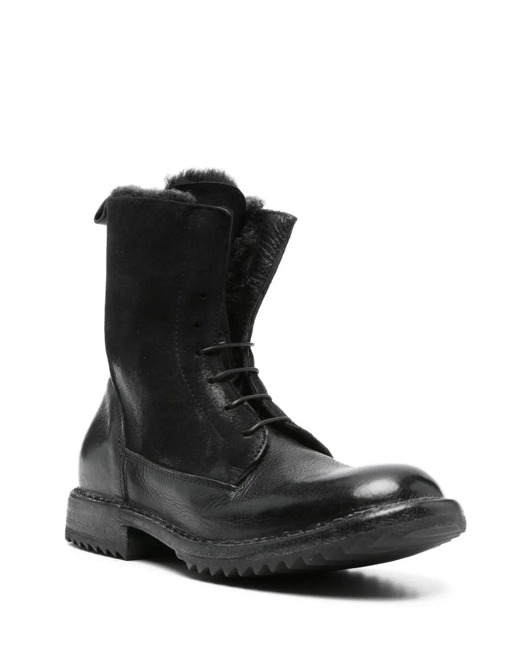 Moma Rick Lace-Up Boots in Black | Lyst
