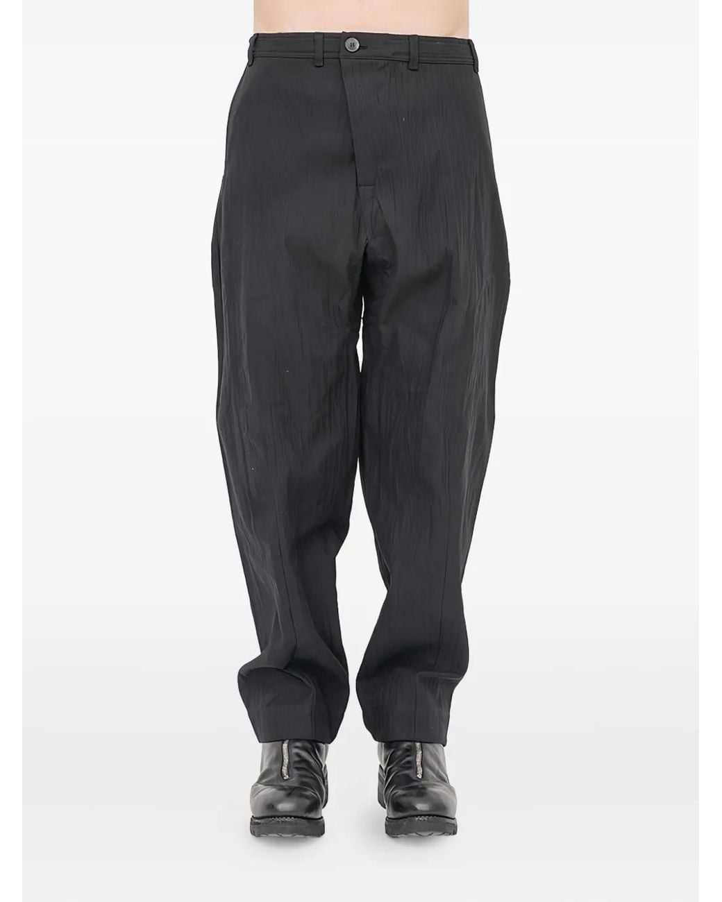 Jan Jan Van Essche Crinkled Cotton Trousers in Blue for Men | Lyst UK