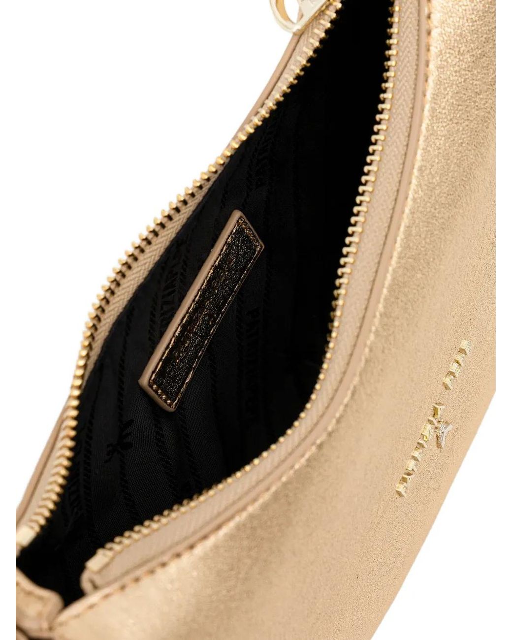 Patrizia Pepe Logo-Lettering Cross Body Bag in Natural | Lyst UK