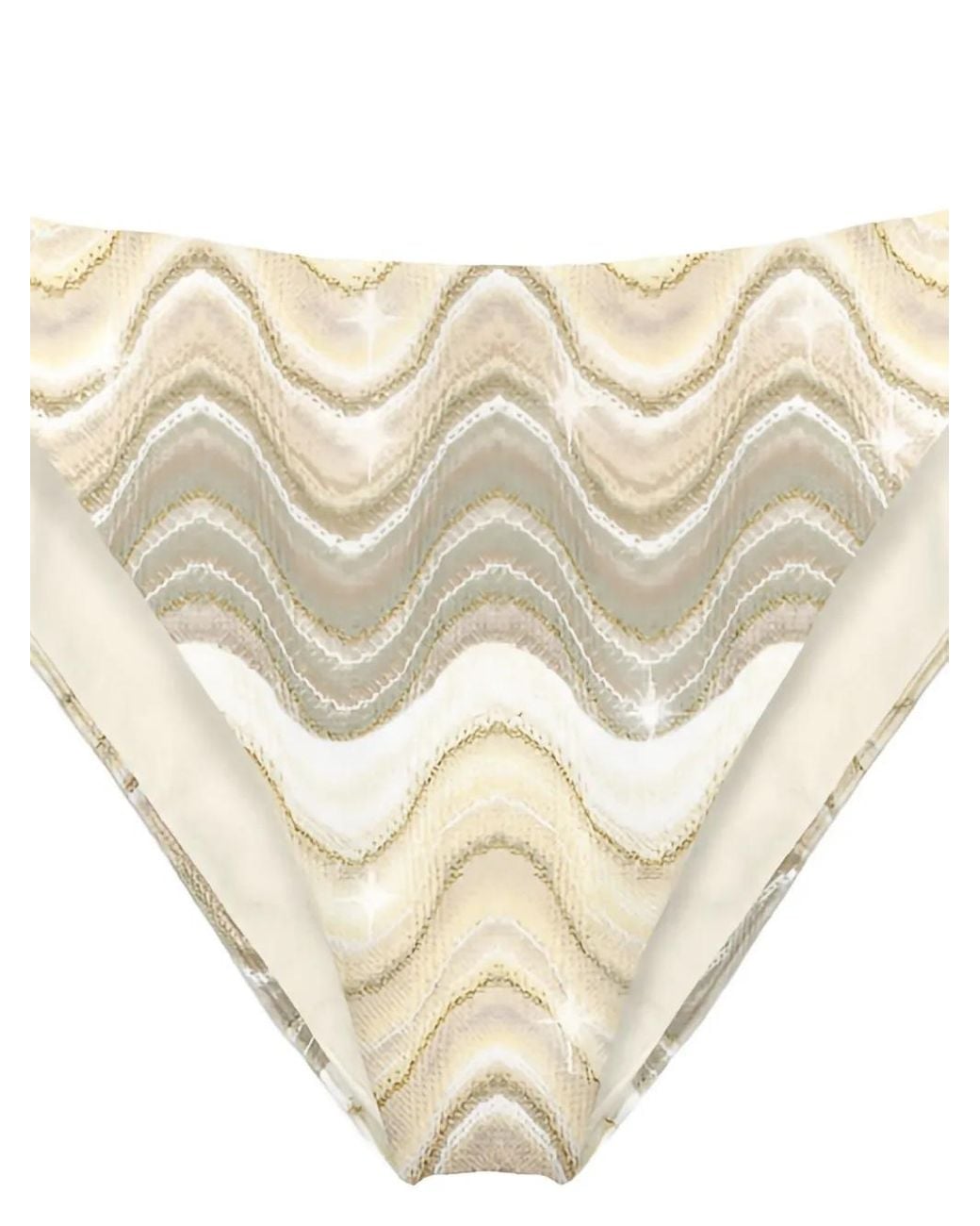 MC2 Saint Barth Sadie Marielle Wave-Pattern Bikini Bottom in White | Lyst