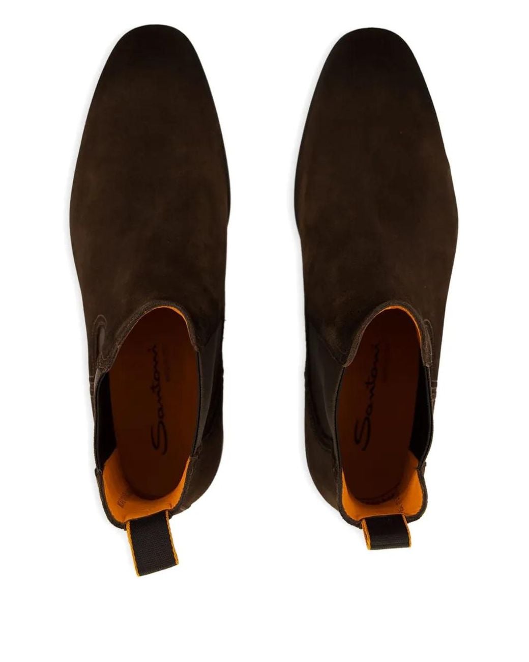 Santoni Archerboot Suede Chelsea Boots in Brown for Men | Lyst