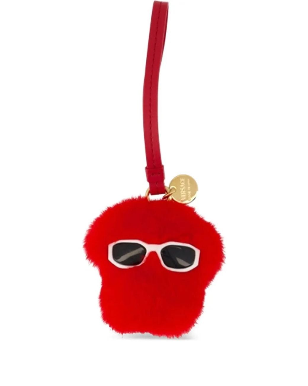 Versace Medusa Fluffy Bag Charm in Red | Lyst