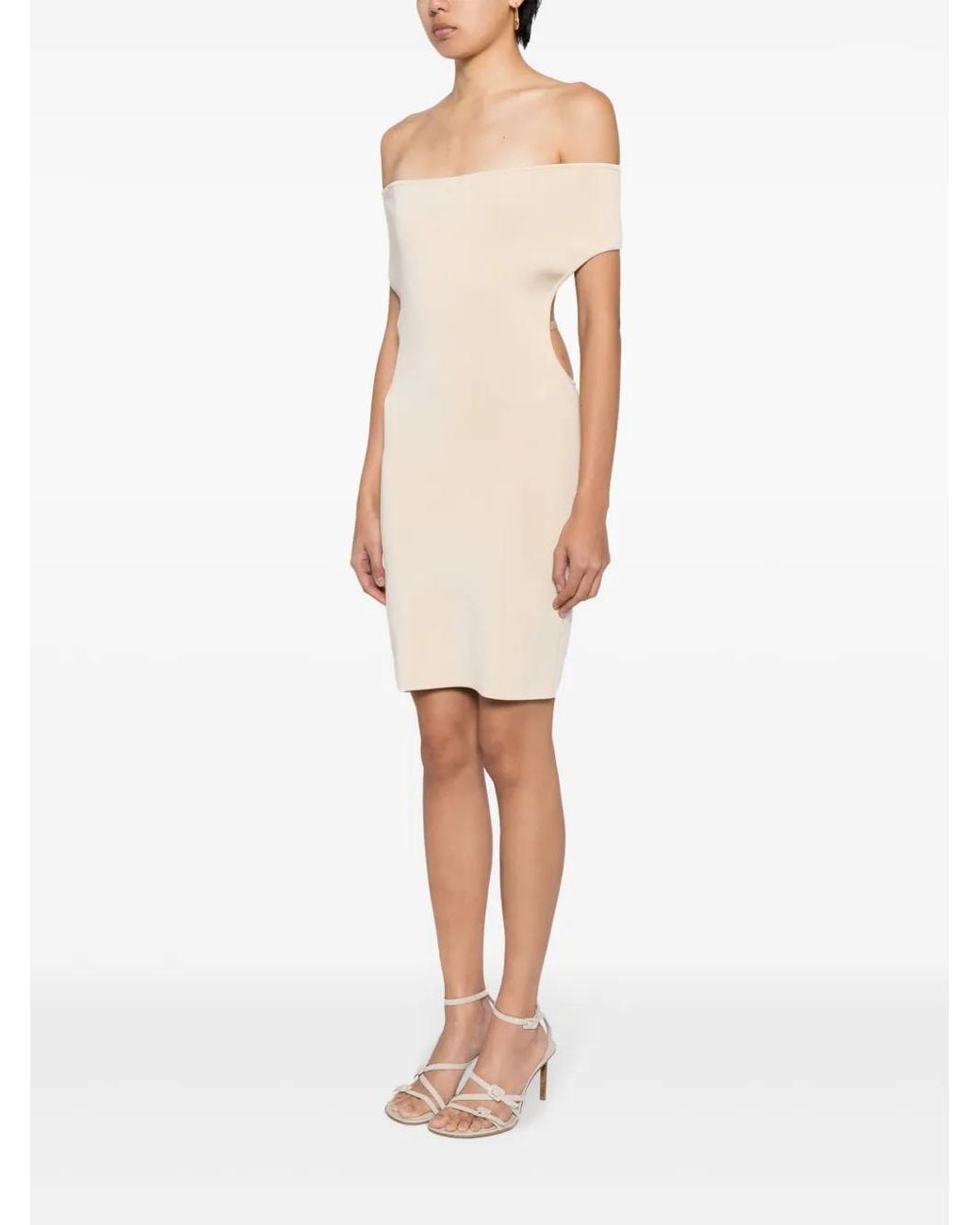 Jacquemus La Robe Cubista Short Dress in Natural | Lyst