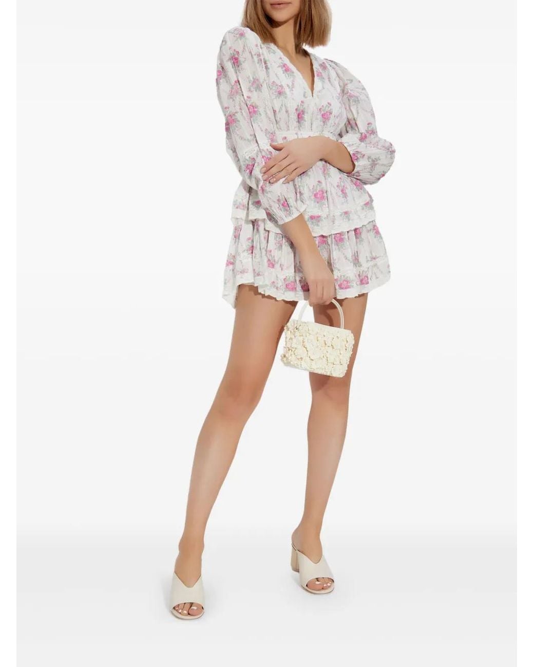 LoveShackFancy Mellini Dress in White | Lyst