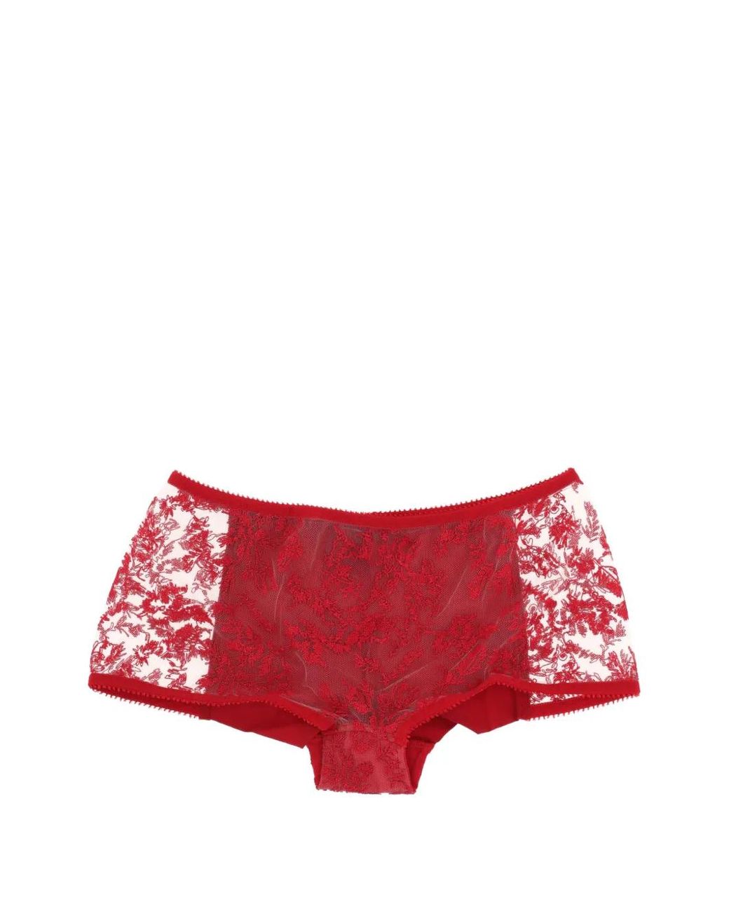 La Perla Floral-Lace Brief in Red | Lyst
