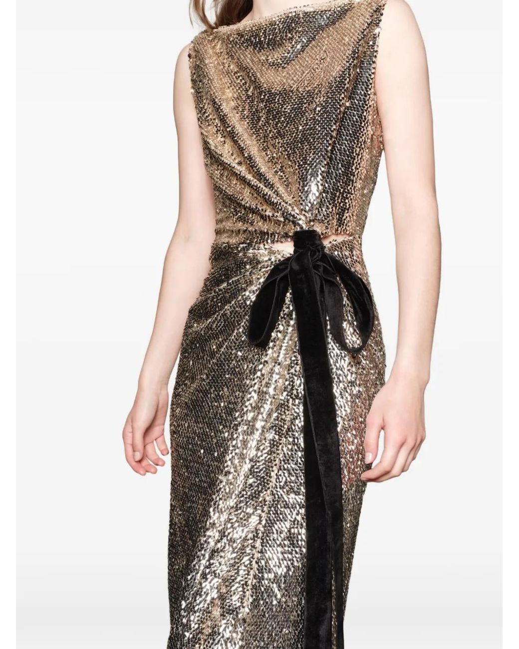 Jonathan Simkhai Felicity Sequin Maxi Dress in Metallic | Lyst