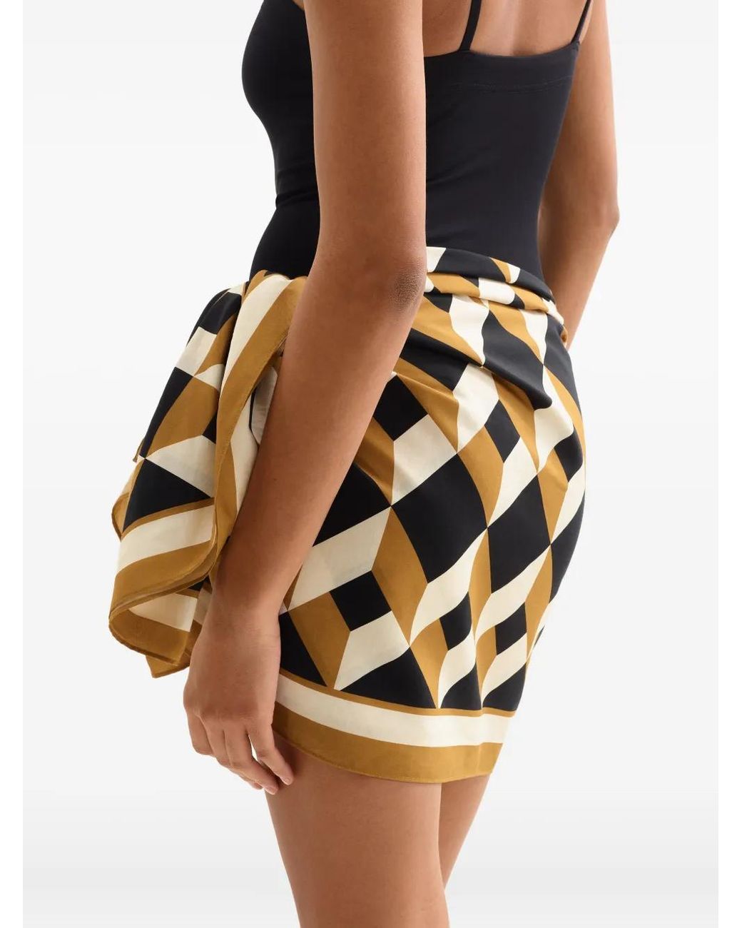 Eres Vibration Silk Pareo Skirt in Black | Lyst