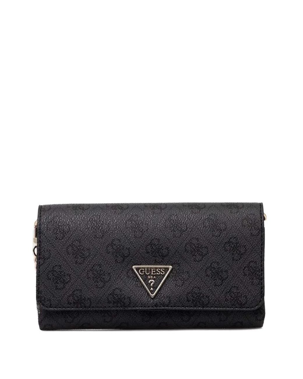Guess Monogram Clutch in Black | Lyst