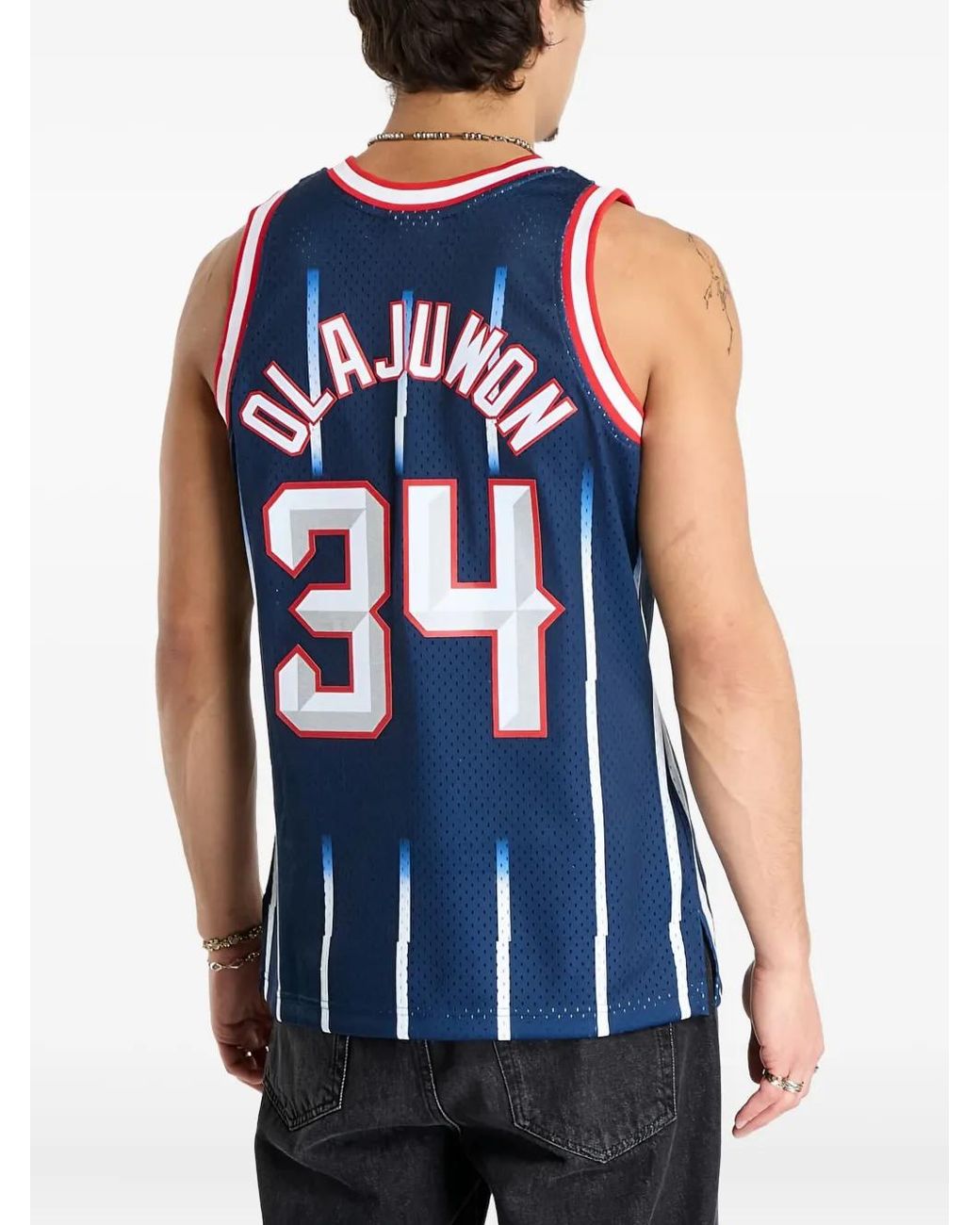 Mitchell & Ness Numbered Graphic Jersey in Blue for Men | Lyst