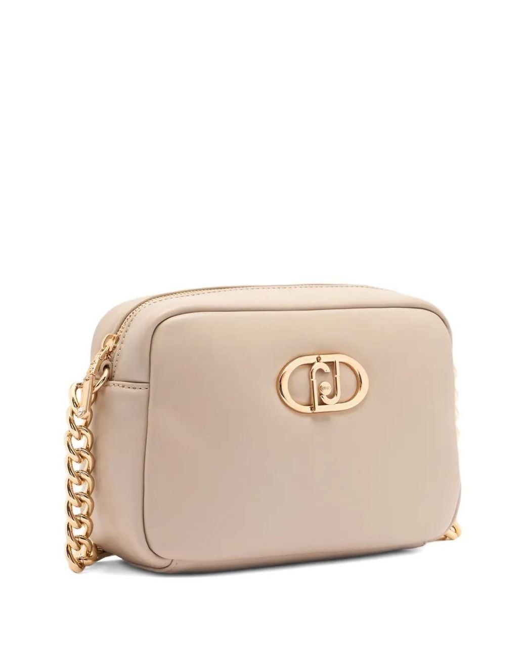 Liu Jo Medim Lapuffy Logo-Plaque Chain-Strap Cross Body Bag in Natural ...