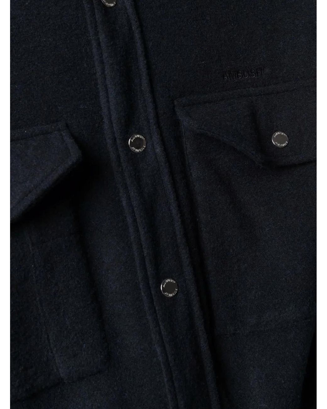 Ambush Press-Stud Shirt Jacket in Blue for Men | Lyst UK