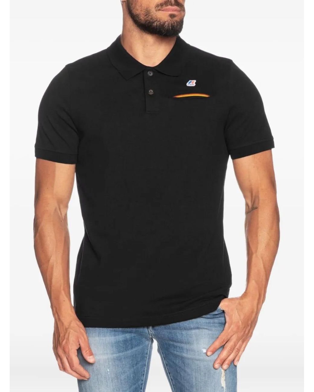 K-Way Briac Pocket-Detail Polo Shirt in Black for Men | Lyst