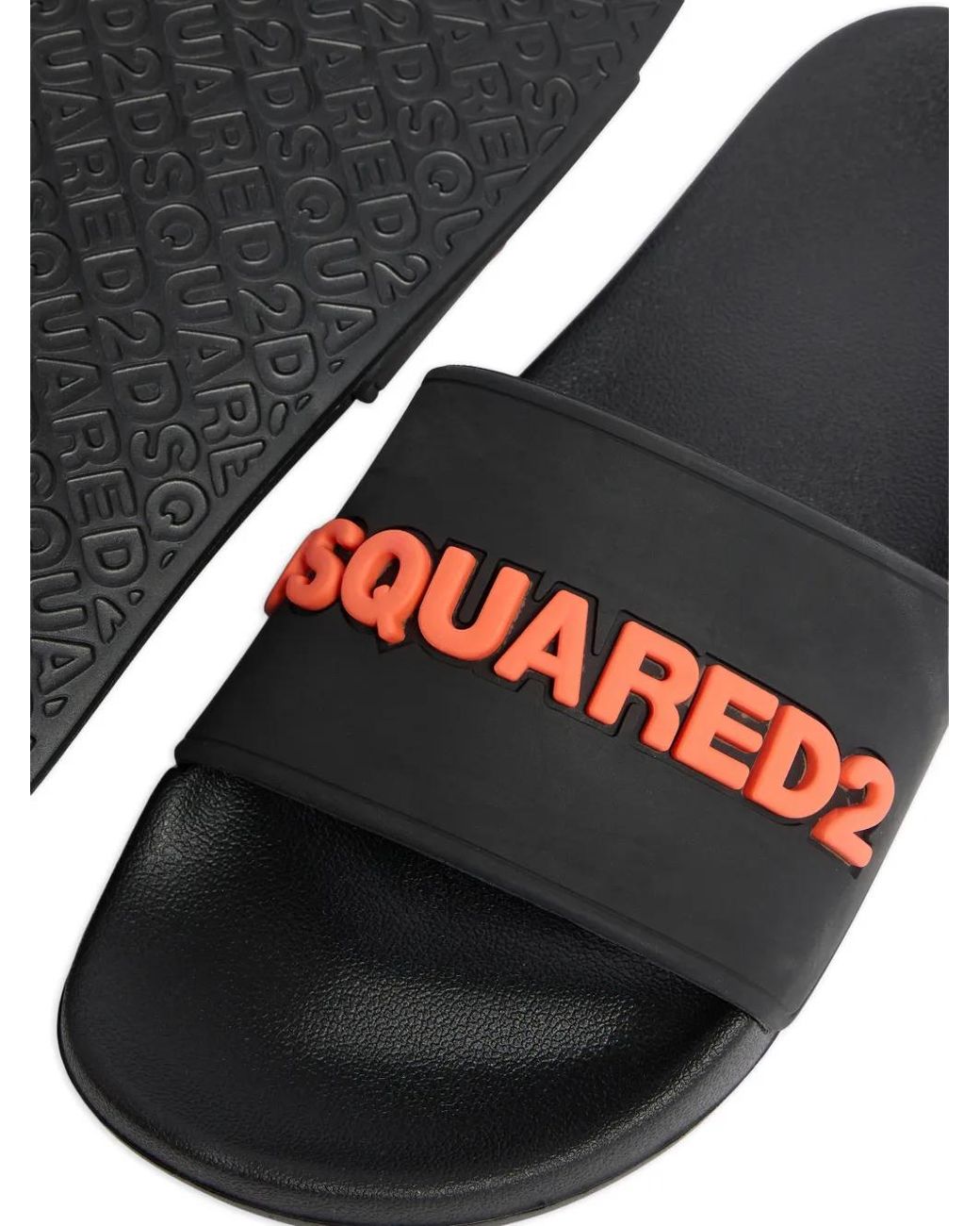 DSquared² Logo Slides in Black for Men | Lyst
