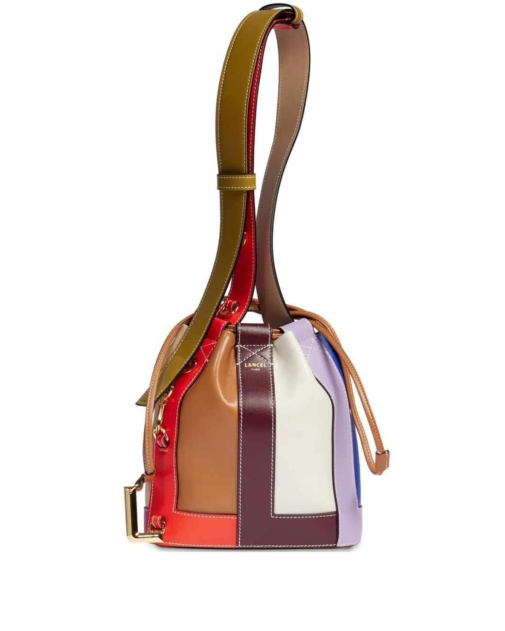 Lancel Elles Bucket Bag in Red | Lyst