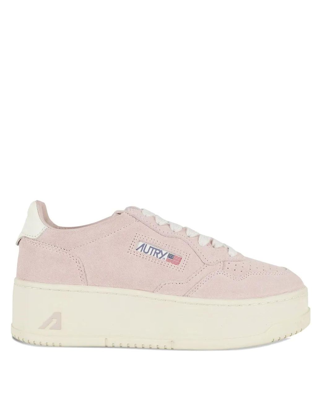 Autry Platform Suede Sneakers in Pink | Lyst