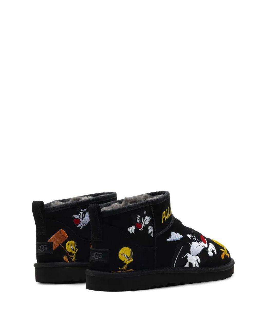 UGG Ultra Mini Cartoon-Embroidered Boots in Black for Men | Lyst