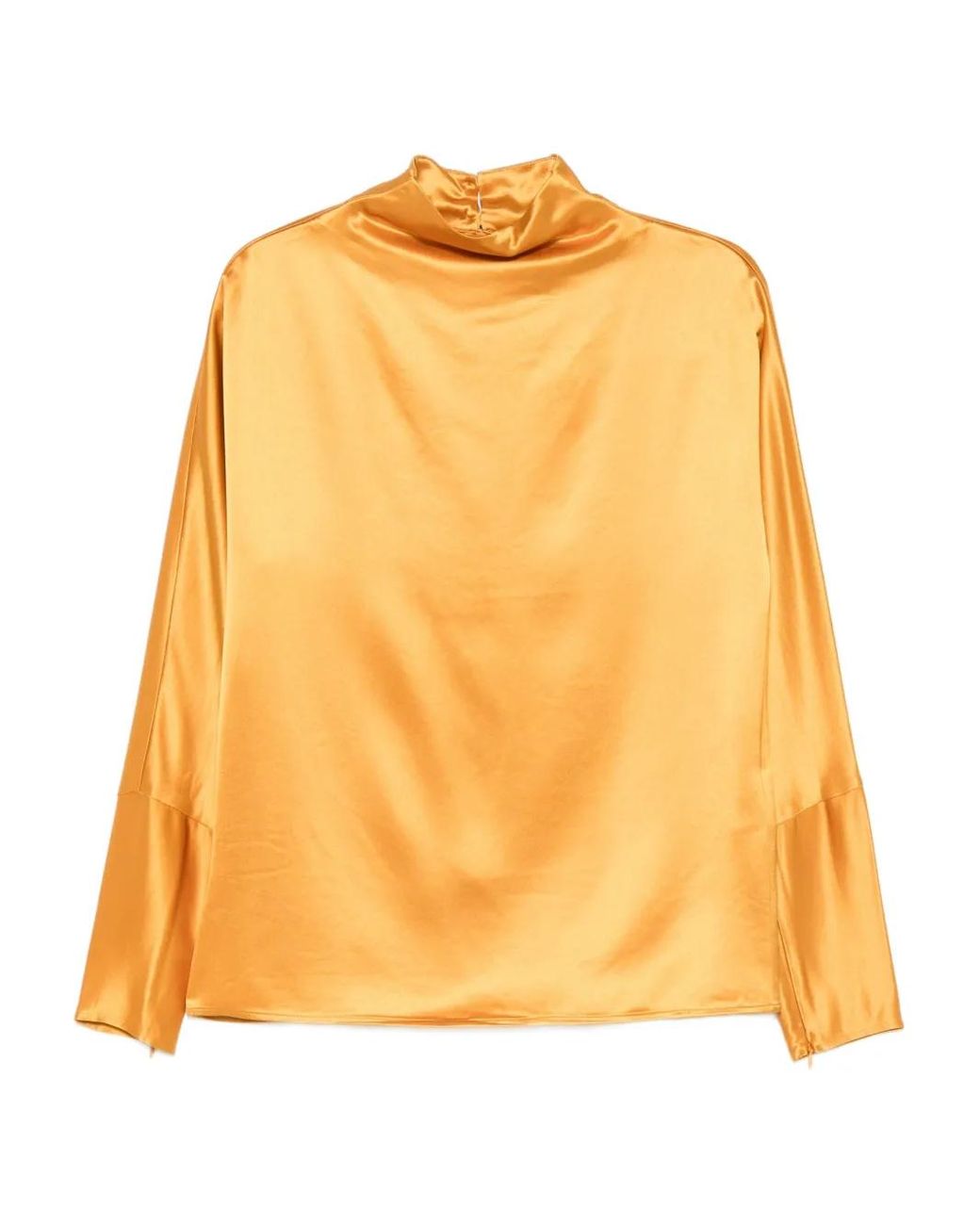 Isabelle Blanche Satin Blouse in Yellow | Lyst